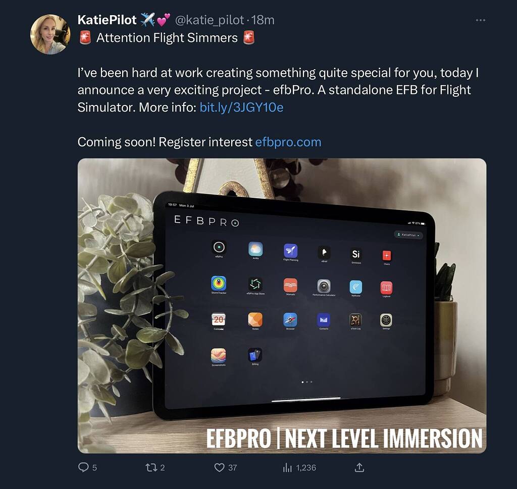 efbPro Standalone EFB - Tools & Utilities - Microsoft Flight Simulator ...