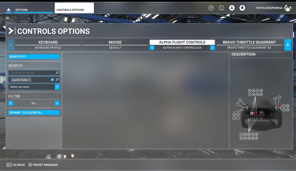 Honeycomb alpha joystick button 1 switches view although nothing is ...