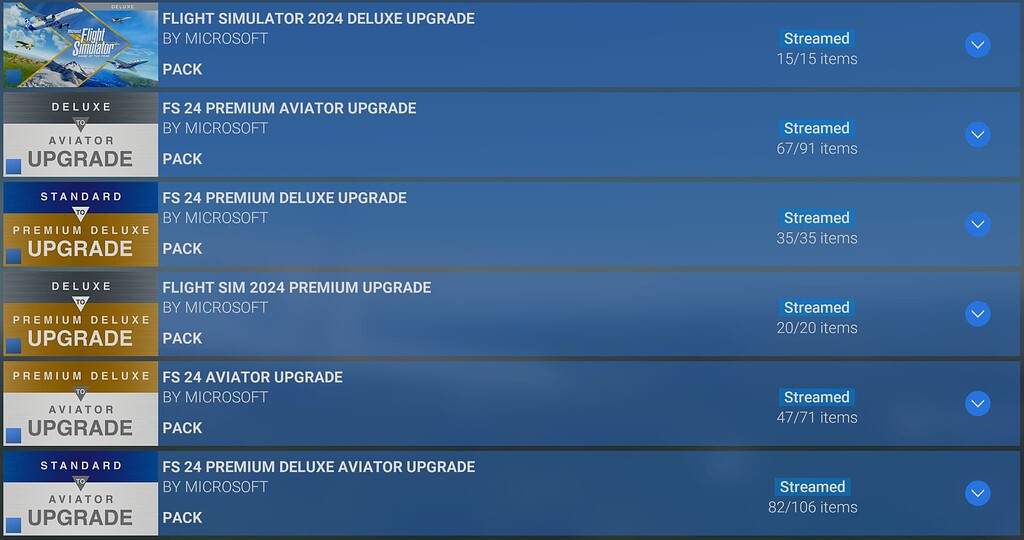 Some Deluxe, Premium and Aviator Aircraft Still Missing 20NOV - Install, Performance & Graphics ...