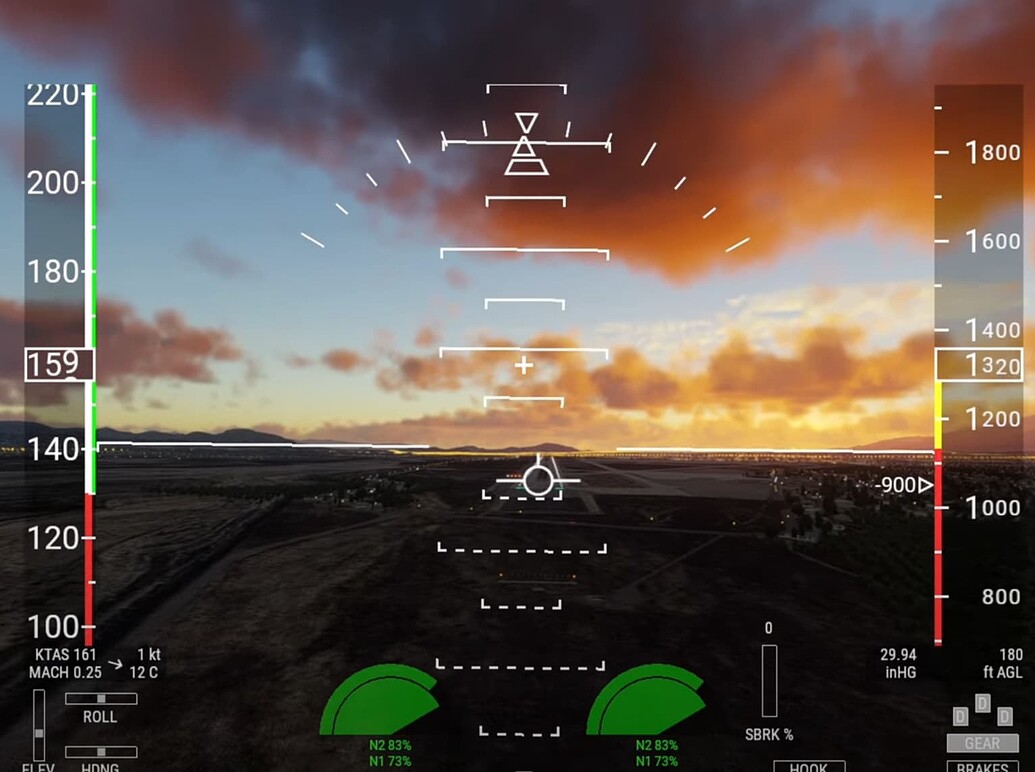 Universal HUD for Landing Technique: Option to overlay flight path ...
