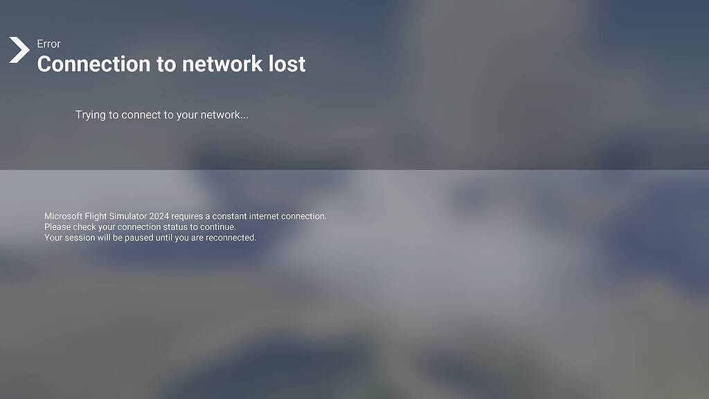 Network connection lost - Install, Performance & Graphics - Microsoft Flight Simulator Forums