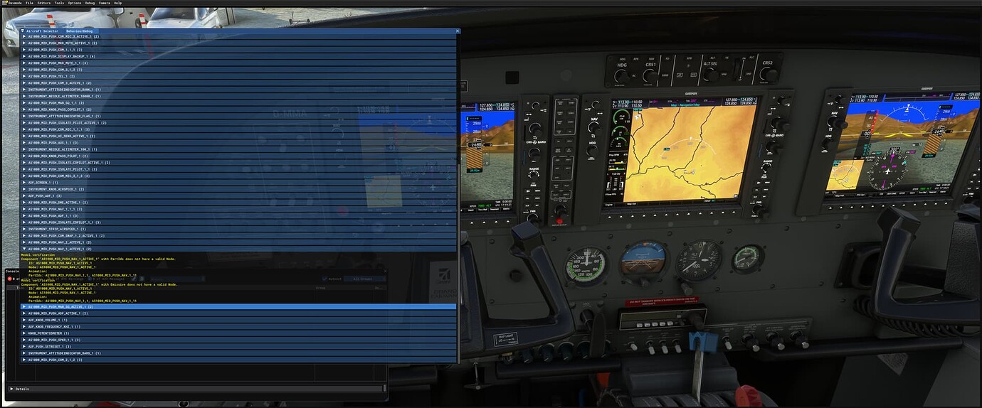 SU12 Cessna Caravan ~ Can't press radio panel or ADF radio buttons ...