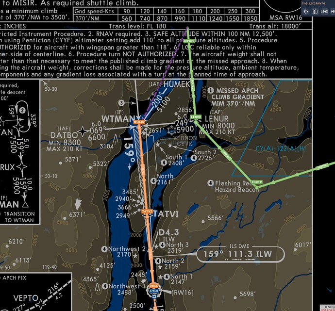 Kelowna CYLW has an exciting 16 approach with the NORIP4 star - General ...
