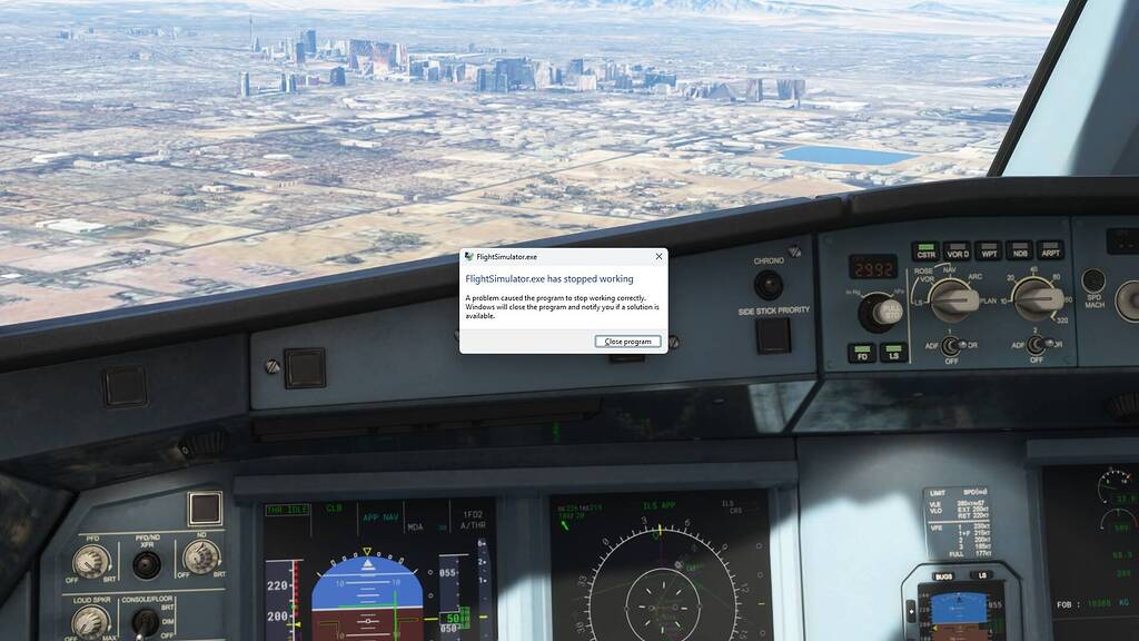 Sim crashes on NTDLL.DLL in areas like Washington D.C. and Las Vegas ...