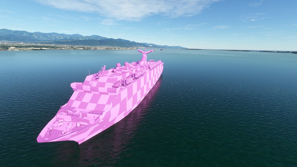 Static ship with missing textures. Norman Manley Airport (MKJP) Scenery ...