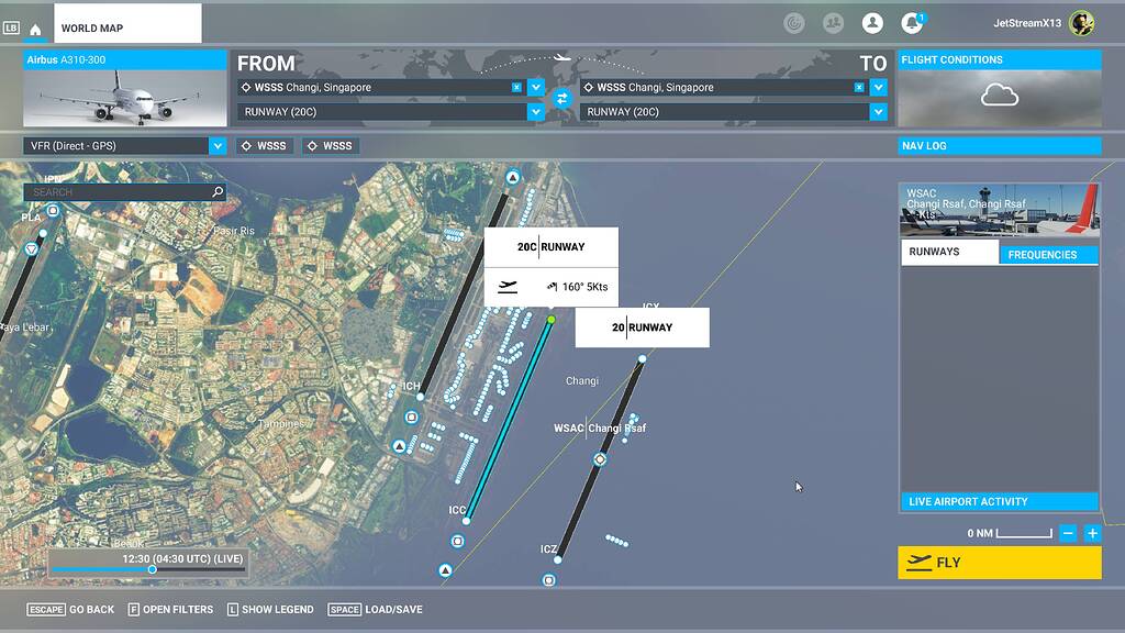 WSSS Runways 02C/20C and 02R/20L submerged / incompletely labeled ...