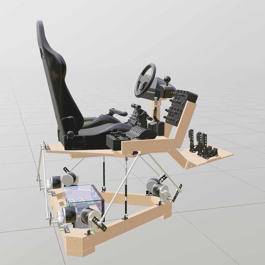 DIY 6DOF Motion Simulator VR Cockpit project + pendular yoke, throttle ...