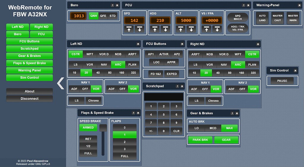 Browser-based remote control for FBW A32NX - Tools & Utilities - Microsoft Flight Simulator Forums