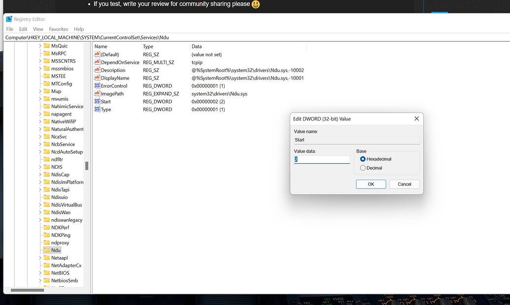 (NDU registry change) Increase performance immediately! AMAZING! - #81 ...