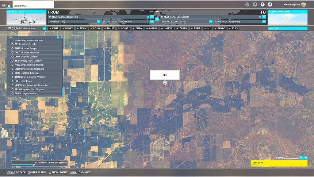 Lindin (LIN) & Avenal (AVE) VOR Do Not Appear in World Map Search Results - ATC, Traffic ...