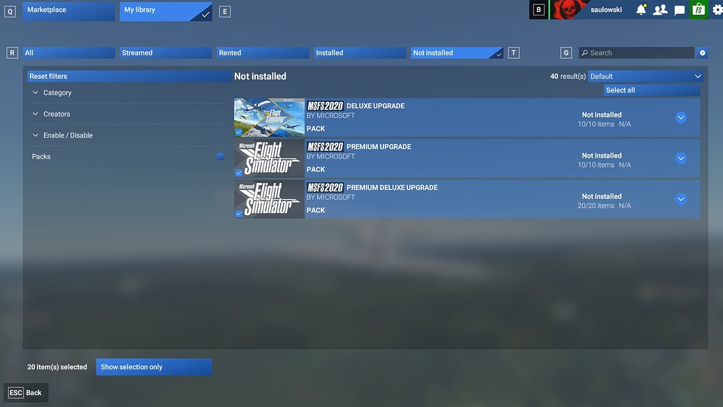 Deluxe/Aviator install not available - Install, Performance & Graphics - Microsoft Flight ...