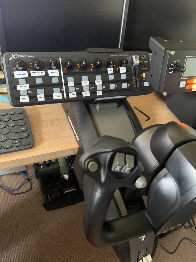 My Thrustmaster TCA yoke / 787 / Behringer X touch mini setup (PC ...