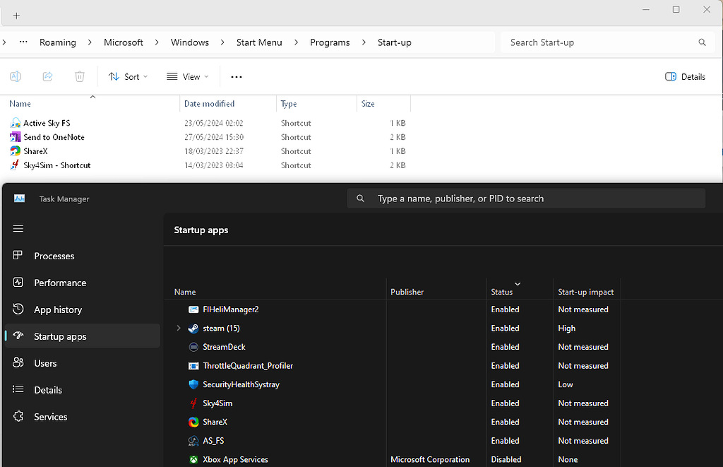Windows Startup Apps - Install, Performance & Graphics - Microsoft Flight Simulator Forums