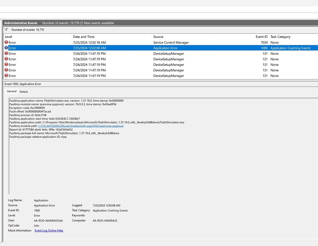 Repeated CTD to where FS2020 is unplayable [ always a 0xc0000005 issue - Crashes (CTDs ...