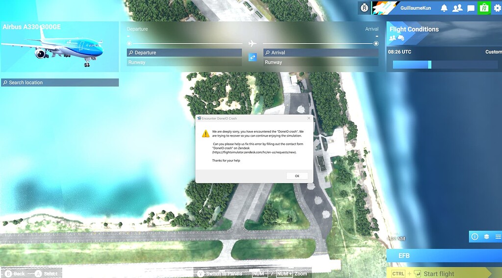 DoneIO crash - Crashes (CTDs) - Microsoft Flight Simulator Forums