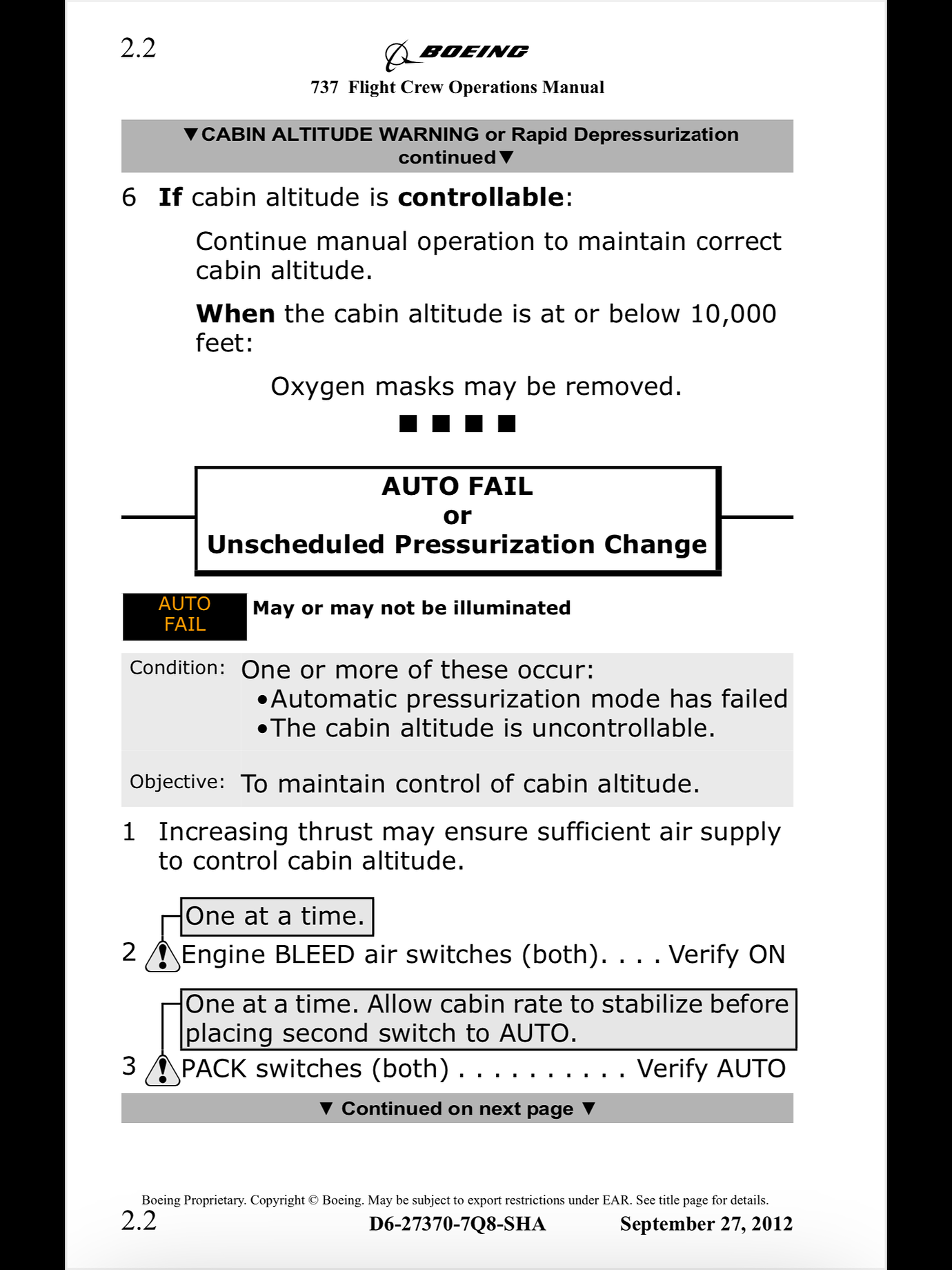 Cabin Altitude Warning in PMDG 737-600? - Aircraft & Systems ...