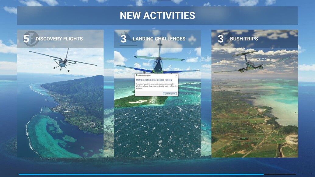 CTD at 90% loading -Solved - it was PimaxXR - Crashes (CTDs) - Microsoft Flight Simulator Forums