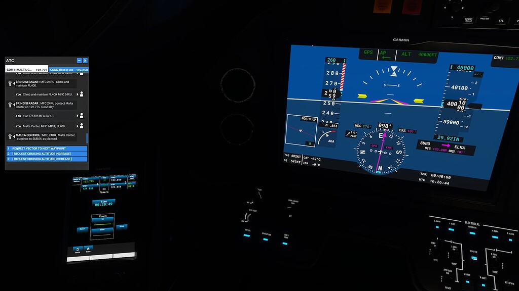 Cessna Citation Longitude timer on Primary Flight Displays issue ...