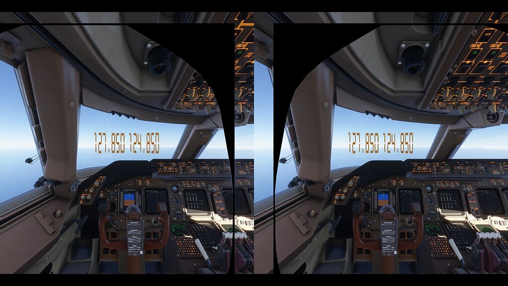 747-400 Tanker VR cockpit displaying numbers - Virtual Reality (VR ...
