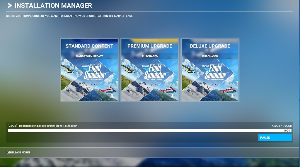 SimUpdate 14 installation stuck at compressing stage - Install ...