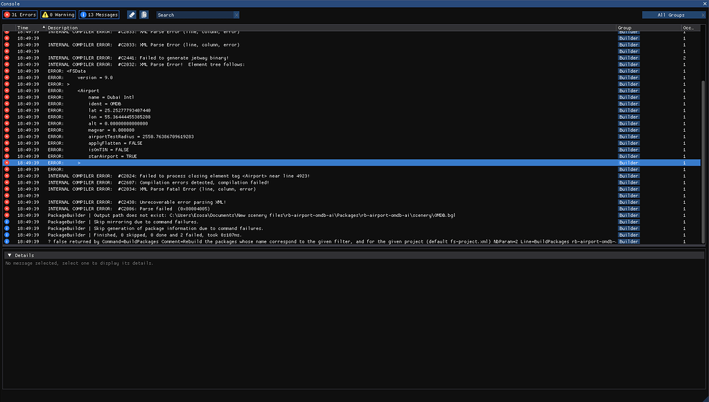 Internal compiler error / XML parse error - SDK - Microsoft Flight ... Internal compiler error / XML parse error - SDK - Microsoft Flight ...