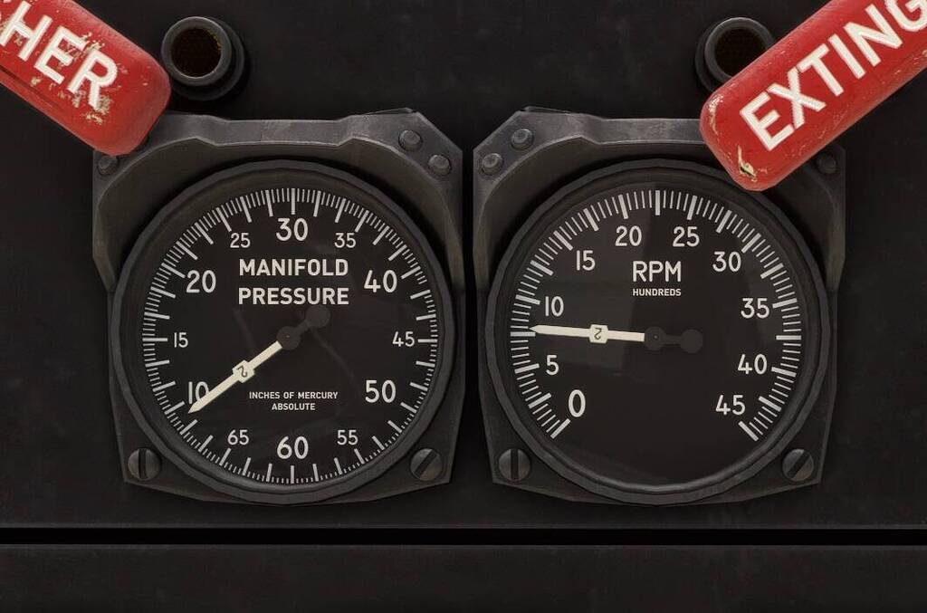 C-46 Commando: Manifold Pressure and RPM gauges incorrect markings ...