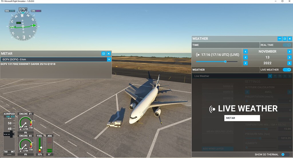 Clouds not appearing in sim and wether not matching metar - World Discovery - Microsoft Flight ...