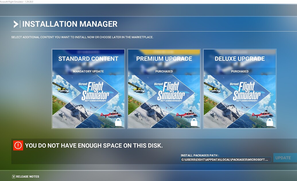 129280 Update Issue You Do Not Have Enough Disk Space Install 