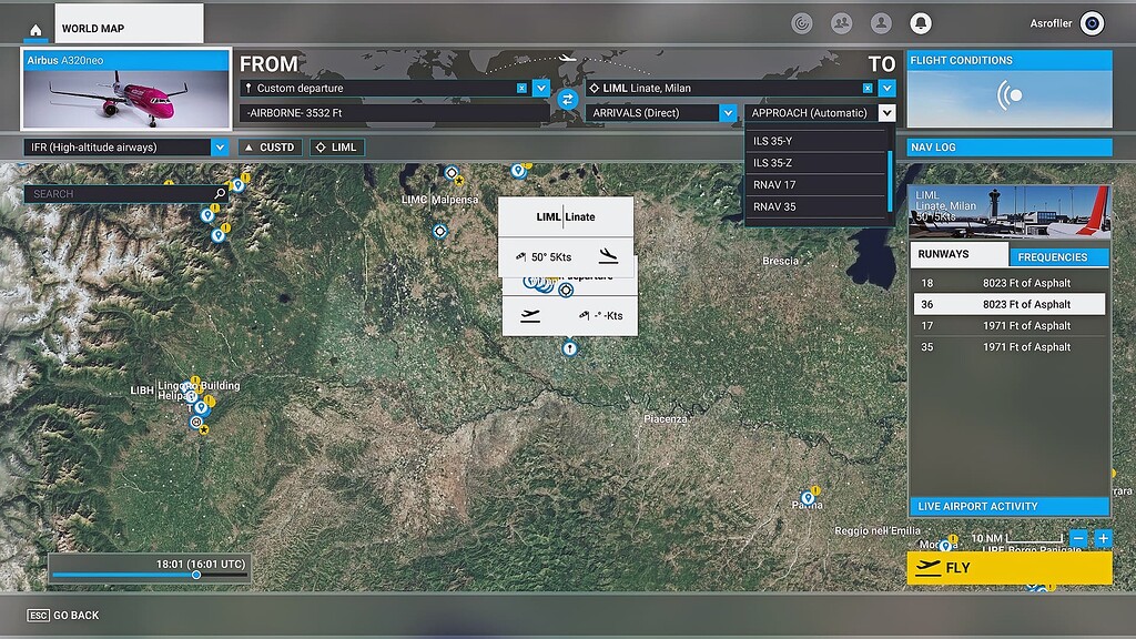 Milano Linate (LIML) missing runways - ATC, Traffic & NAVAIDs ...