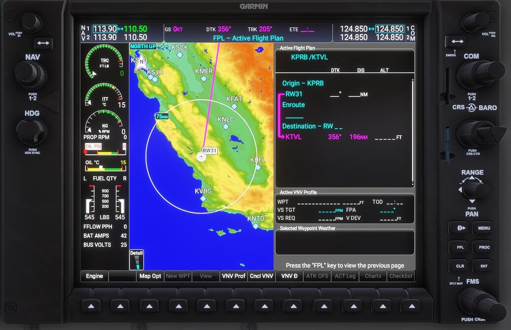 Flight Plan Setup, Filed & Pushed to Avionics on World Map via EFB not ...