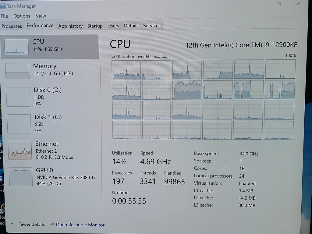 New to VR can somebody please explain CPU utilisation - Virtual Reality ...