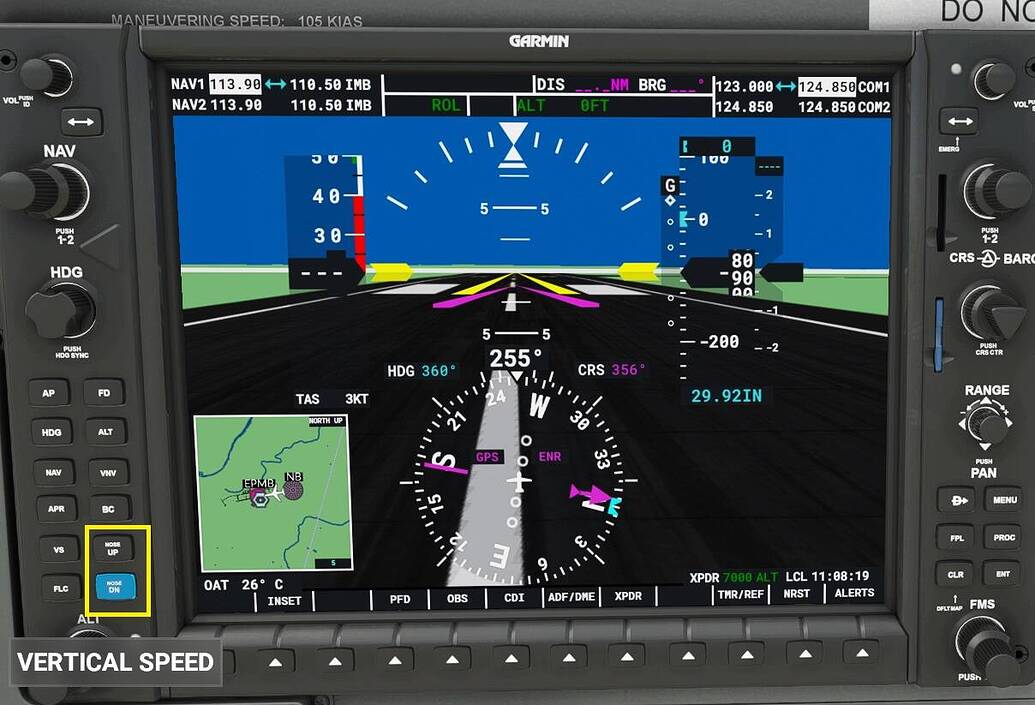 Binding Vertical Speed to button in G1000 - General Discussion ...