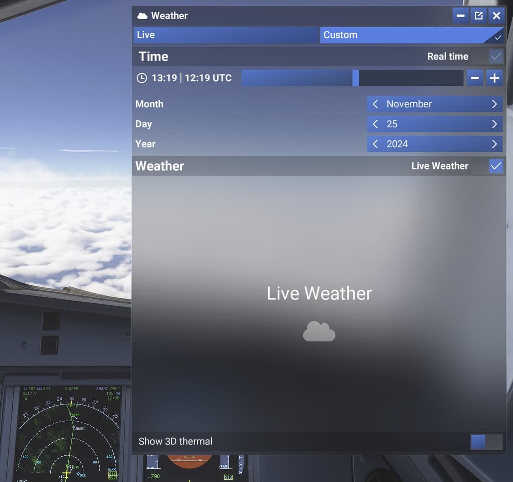 Live weather changes with time in Custom mode - Weather & Live Weather ...