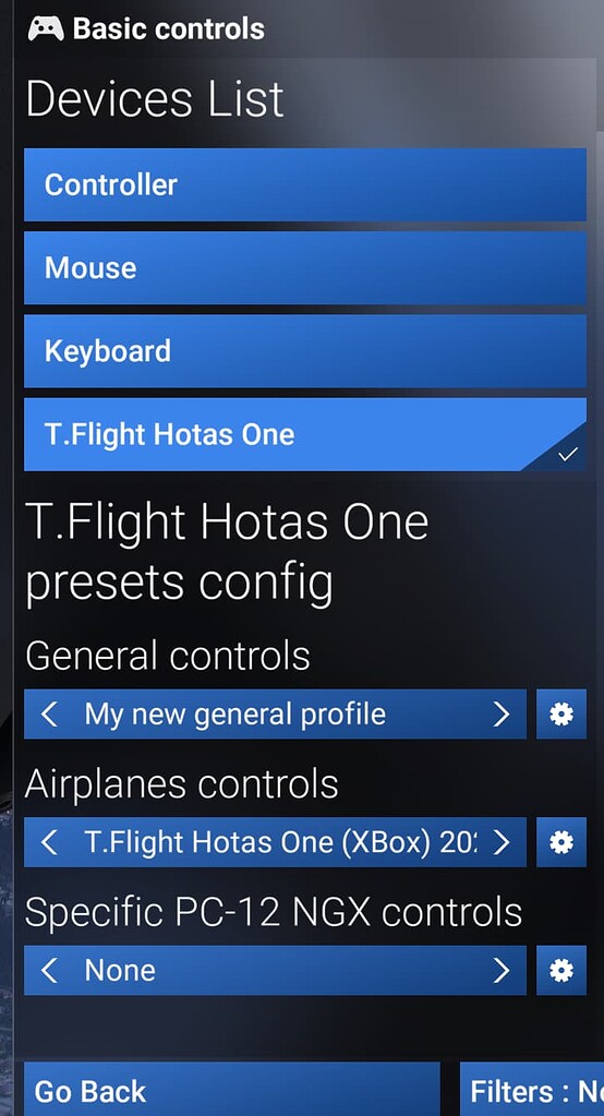 General controls vs. airplanes controls in the control menu - User Interface & Activities ...