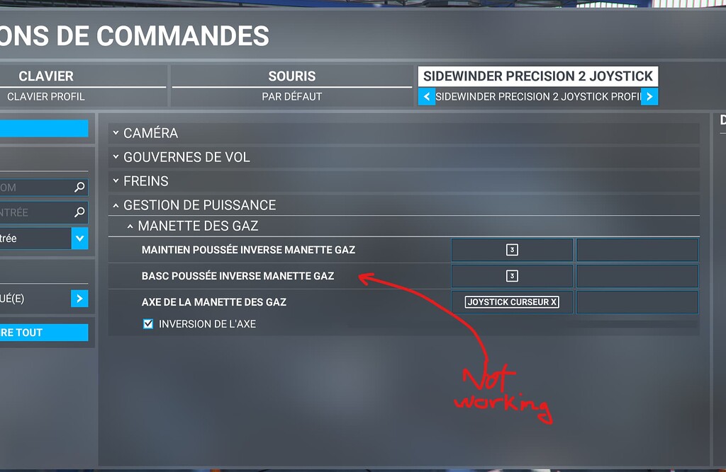 Reverse Thrust toggle doesn't work - Hardware & Peripherals - Microsoft Flight Simulator Forums