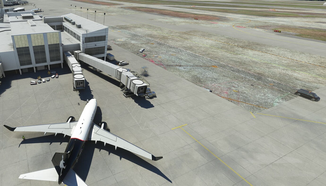 Satellite imagery over airport ramps/taxiways - Airports - Microsoft ...