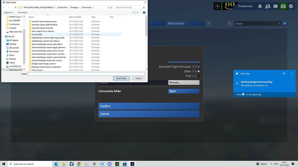 Nothing Copied to New MSFS 2024 Community Folder on F: drive shows up in library - Install ...