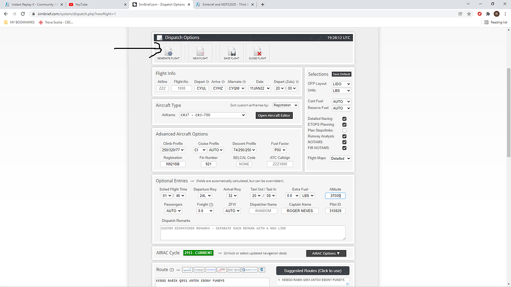 Simbrief and MSFS2020 - Aircraft - Microsoft Flight Simulator Forums