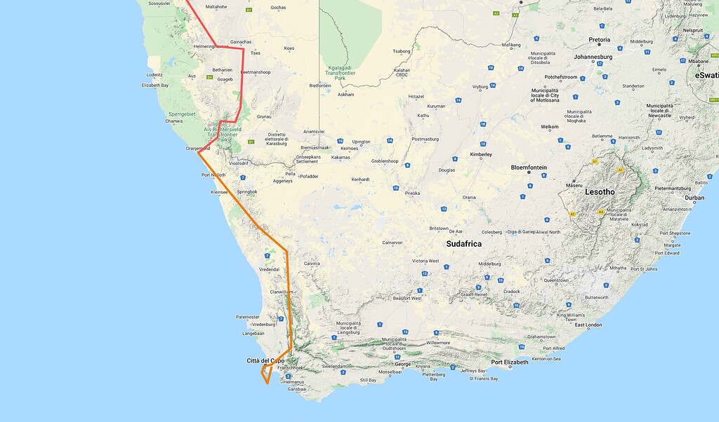 WT Stage 240 from Alexander Bay (Namibia) to Cape Town (South Africa ...
