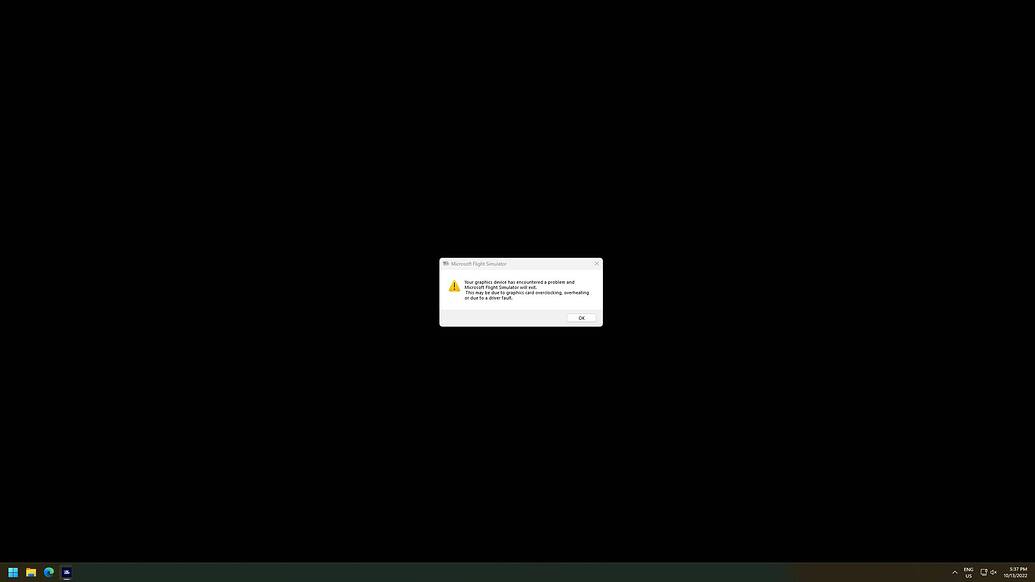 Warning: Your graphics device has encountered a problem - Install, Performance & Graphics ...