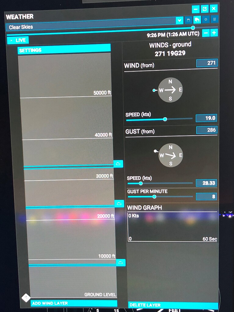 [BUG LOGGED] No wind gusts for Live Weather, broken for both PC and ...