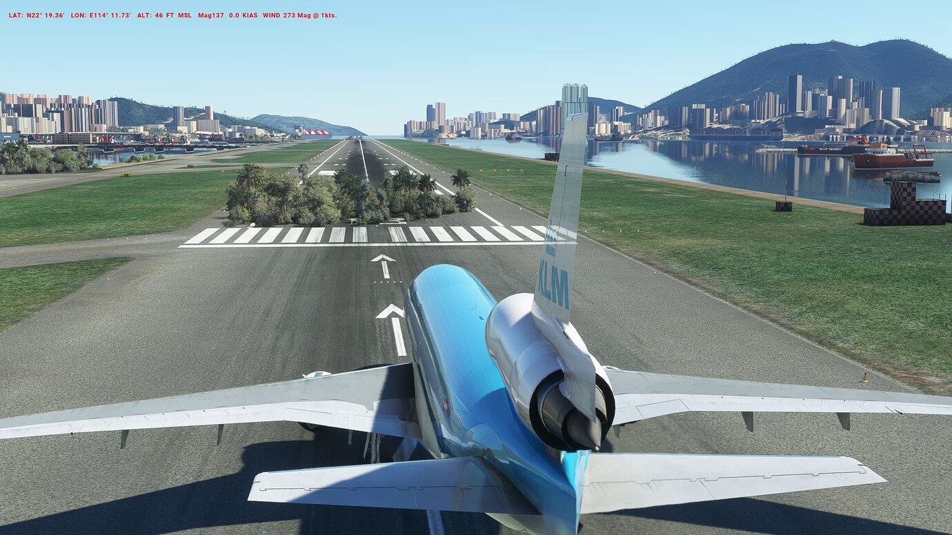 Microsoft VHHX Kai Tak has trees on runway 13 - World Discovery ...