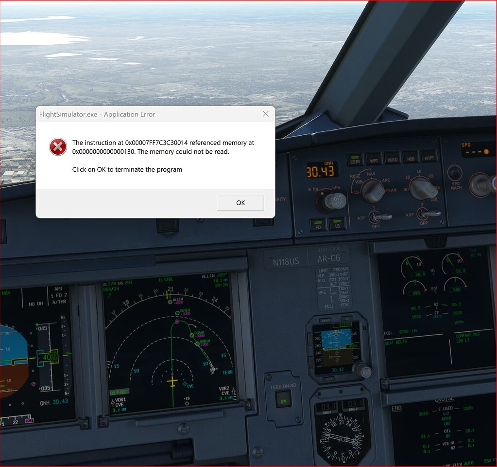 CTD, Memory could not be read - Crashes (CTDs) - Microsoft Flight Simulator Forums