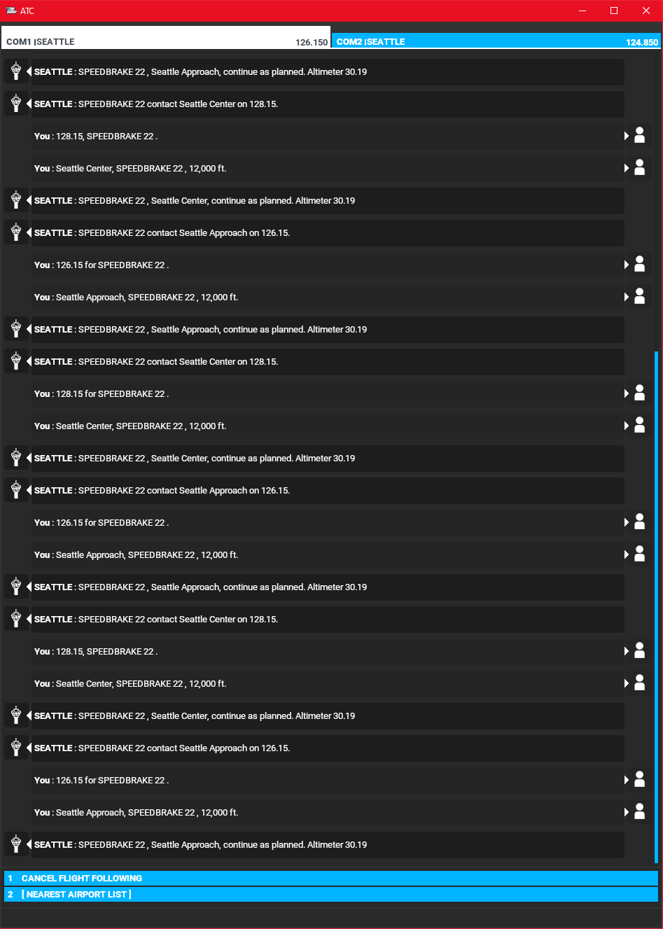 Constant handoffs - ATC, Traffic & NAVAIDs - Microsoft Flight Simulator ...