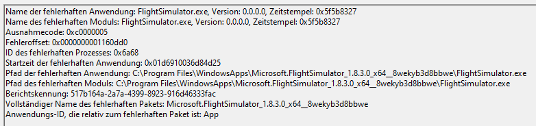 Crash to desktop without error message - Page 47 - Resolved - Microsoft Flight Simulator Forums