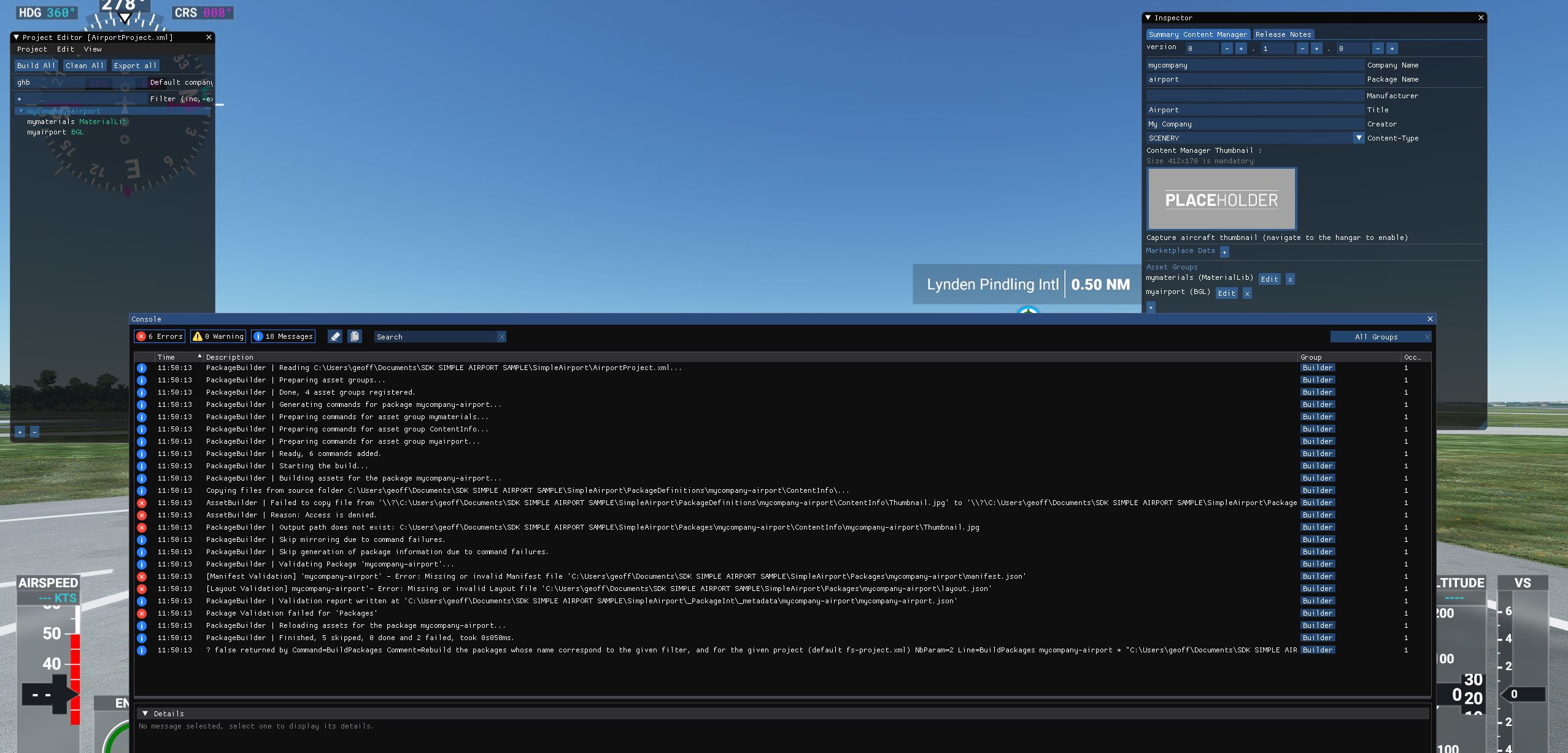 Packages not building in SDK - SDK - Microsoft Flight Simulator Forums