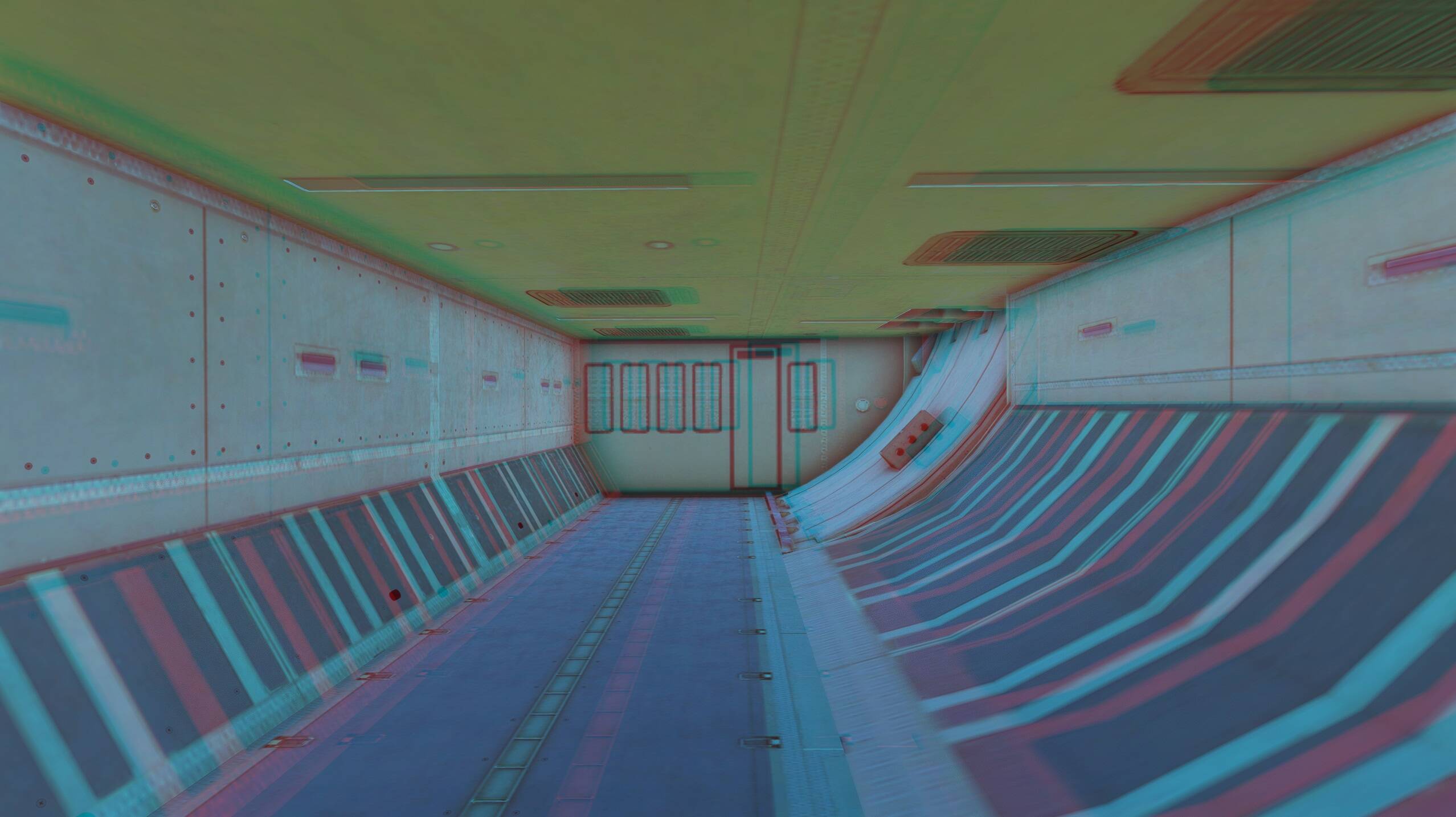 3 D Picture Anaglyph A320 Cargo Hold Screenshots World Discovery