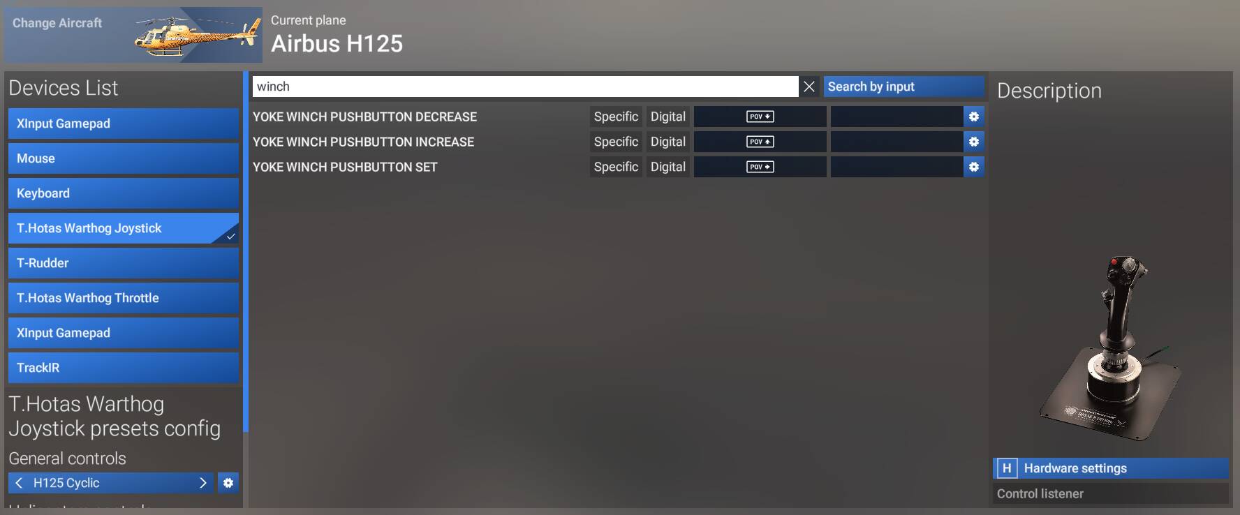 H125 - Missing Bindings to Control Various Collective & Cyclic buttons ...