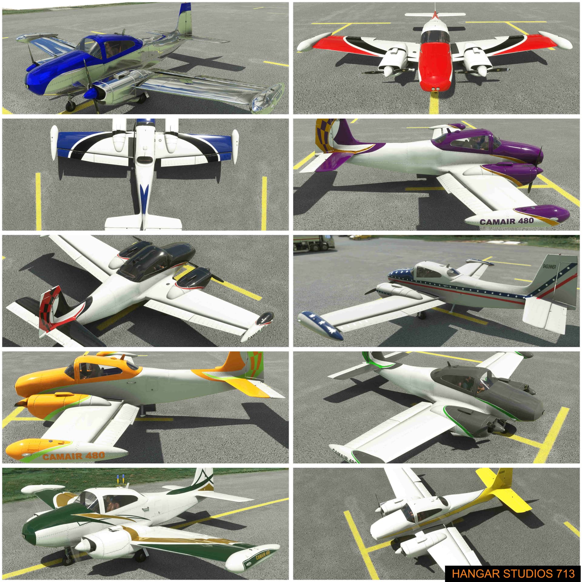 [RELEASED]Camair 480 Twin Navion by B4Gunner@Hangar Studios 713 ...