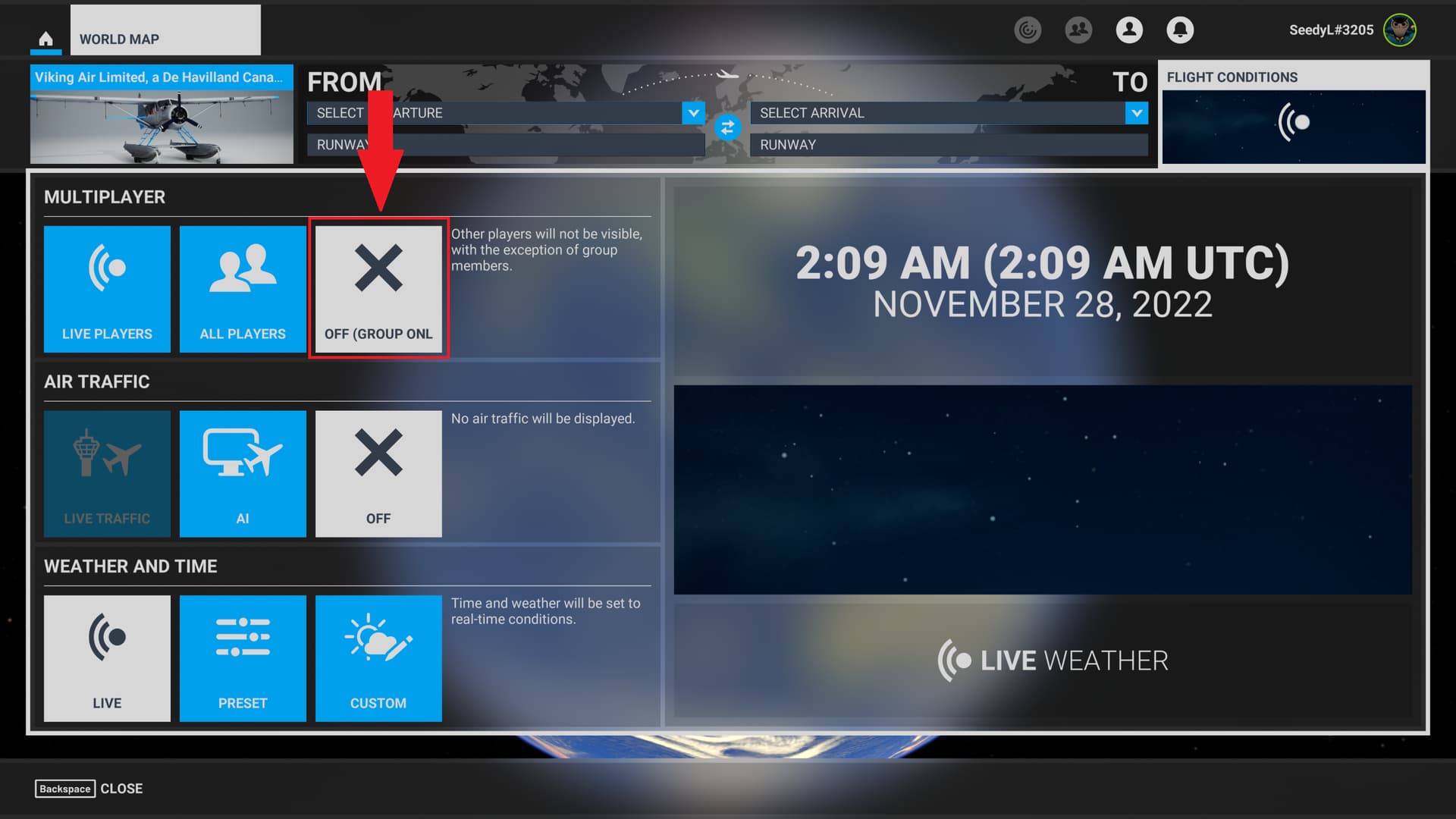 Major Flaw (How Do I Turn Off Multiplayer) - User Interface & Activities - Microsoft Flight ...